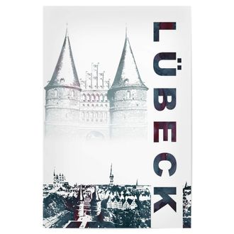 artboxONE Poster 75x50 cm St&auml;dte L&uuml;beck & Holstentor - Bild Holstein Deutschland Hansestadt