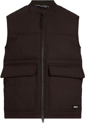 Aigle Blouson sans manche col teddy en coton m&eacute;lang&eacute;