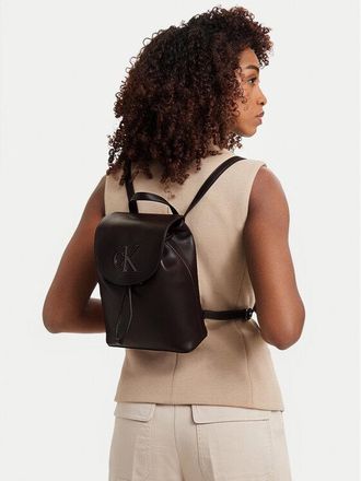 Calvin Klein Rucksack Bold Ck Flap Mini Backpack LV04F3893G Dunkelbraun