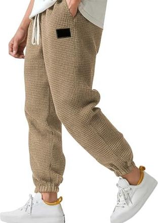 Generic Pantalon sarouel pour homme, confort en plein air, taille &eacute;lastique, pantalon de loisirs, pantalon de sport avec poches de cordon de serrage, pantalon