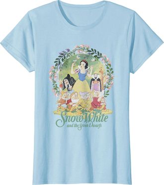 Disney Snow White Main Cast Flower Ring T-Shirt