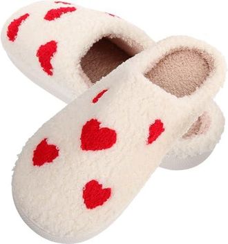 BESPORTBLE minkissy Pantoufles pour Couples Chaudes en Coton Taille 40/41 Adapt&eacute;e aux Pieds 39-40 Mod&egrave;le Int&eacute;rieur dHiver Rouge Motif Coeur Pantoufles Moelleuses