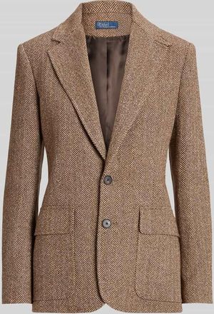 Polo Ralph Lauren Taillierter Longblazer aus Leinen-Seide-Mix mit Woll-Anteil Modell HERTIAGE