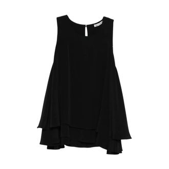 Ami Femme, Blouses et Chemises, Noir, Taille: 38 FR Haut a Volants Ruffled Sleeveless Top