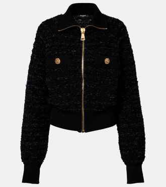 Balmain Bomberjacke aus Tweed