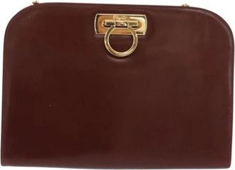 Ferragamo Sac bandouli&egrave;re vintage Gancini Pre-owned - Femme - Pre-owned - Brun - Taille: ONE Size