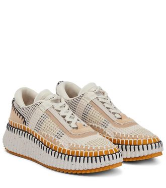 Chloé Chloé Plateau-Sneakers Nama mit Veloursleder