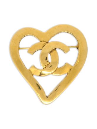 Chanel broche Heart (1995) - Or