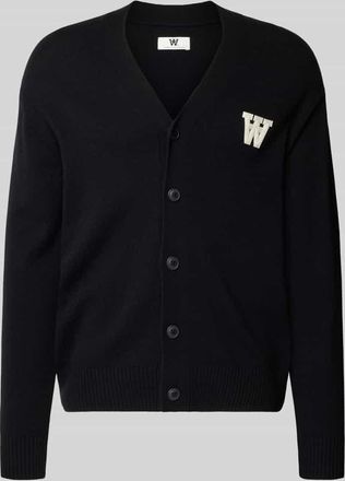 Wood Wood Strickjacke aus Lammwolle mit V-Ausschnitt Modell Tay