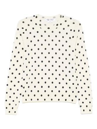 Comme Des Garçons Pullover mit Polka Dots - Nude