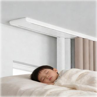 Generic Gardinen F&uuml;r Gardinenschiene Vorhangschiene 2 L&auml;ufig Gardinenstange Deckenmontage 350cm 360cm 370cm 380cm 390cm 400cm Komplettes Zubeh&ouml;r F&uuml;r Schlafzim