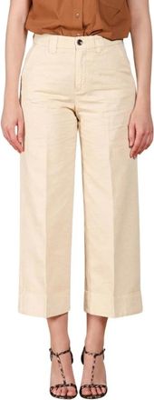 Mason's Femme, Pantalons, Beige, Taille: 44 FR New York Studio Cropped Chino Pants