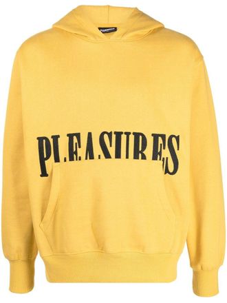 Pleasures Hoodie mit Logo-Stickerei - Gelb