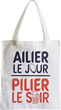 Fabulous Grand Sac Shopping Plage Etudiant Ailier le jour Pilier le Soir Sport Rugby Apéro Bar
