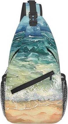 Generic Sac &agrave; dos &agrave; bandouli&egrave;re sur le th&egrave;me de la plage, de loc&eacute;an et de la mer pour homme