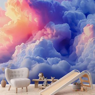 OEM Carta Da Parati Fotografica - Nuvole Come Dipinte: Pennellate Artistiche Dellalba Che Dipingono Il Cielo