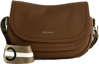 Coccinelle Cuir sac à épaule bandoulière Raquel Crossbody Bag Cognac/Noir brun