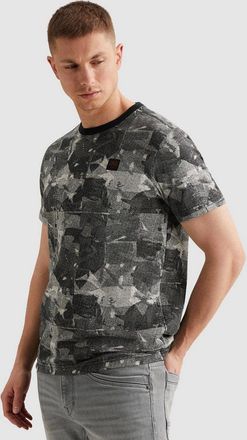 PME Legend T-Shirt Short sleeve r-neck slub jersey aop mit All-Over Print