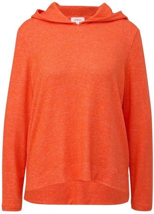 s.Oliver Langarmshirt T-Shirt Kapuzen-Longsleeve aus Viskosemix