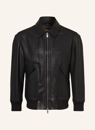 HUGO BOSS Lederjacke Josual schwarz