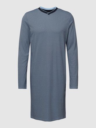 Schiesser Nachthemd mit Allover-Muster Modell Fine Interlock