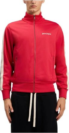 Palm Angels Homme, Sweatshirts et sweats &agrave; capuche, Rouge, Taille: M SweaT-shirt Zipp&eacute;