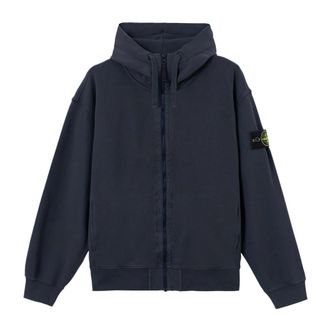 Stone Island Homme, Sweatshirts et sweats &agrave; capuche, Bleu, Taille: XL Sweat &agrave; capuche zipp&eacute;