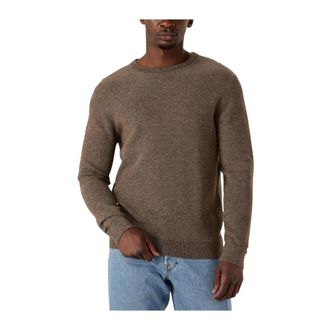 Selected Brauner Strick-Crew-Neck-Pullover - - Knitwear - Herren - Braun - 2XL