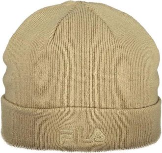 Fila Homme, Accessoires, Beige, Taille: ONE Size Bonnet en maille acrylique