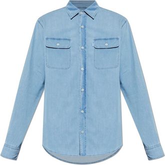 Paul & Shark Homme, Chemises, Bleu, Taille: 2XL Giza Cotton Denim Overshirt