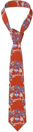 Generic Cravate Singe Chinois, Fleur Chinoise R&eacute;glable Tie Classique Cravate Pour Hommes Pour Affaires L&Eacute;cole F&ecirc;te