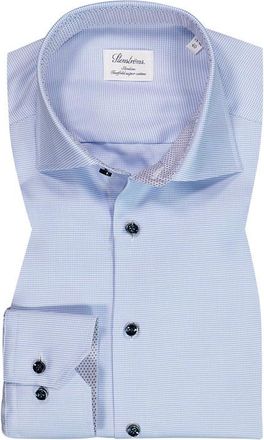 Stenströms Herren Hemd blau Baumwolle