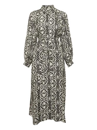 Max Mara robe imprimée en soie - Tons neutres