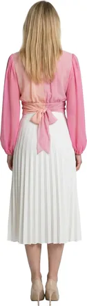 Dolce & Gabbana Womens Pink Silk Midi Skirt