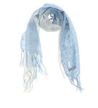 Generic Foulard tendance en coton bicolore pour femme - Motif à pompons - 180 x 180 cm - Multicolore, bleu bébé, 180 X 180 Centimetres