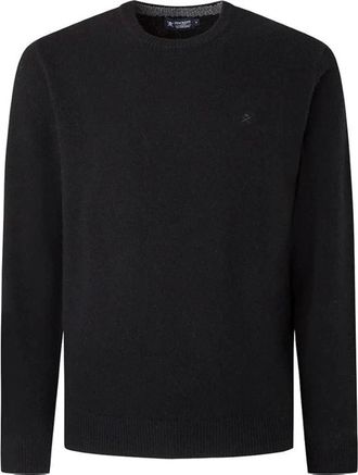 Hackett Pull &agrave; col rond en laine dagneau - Homme - Pulls - Bleu - Taille: XL