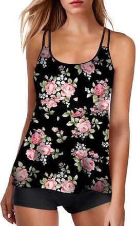 Generic Ensemble tankini pour femme - Maillot de bain deux pi&egrave;ces - Maillot de bain push-up - &Eacute;l&eacute;gant - Simple - Maillot de bain - Maillot de bain sportif rem