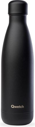 Qwetch Trinkflasche Originals Edelstahl Isolierflasche 500ml Schwarz - Thermosflasche 24h Kalt & 12h Heiß - Auslaufsicher, BPA-frei, Wiederverwendbar - Perfe