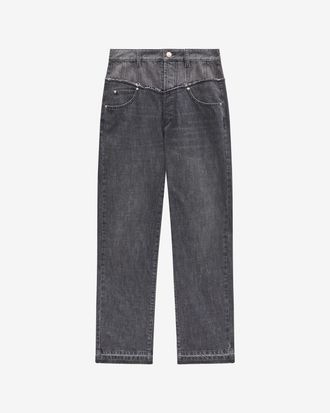 Isabel Marant Pantalon Noemie - Femme - Noir D&eacute;lav&eacute; - Taille36 - Isabel Marant