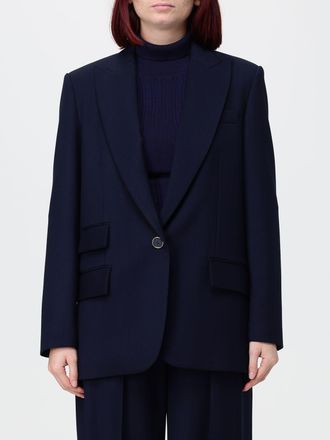 Simona Corsellini Einreihiger Blazer aus Baumwollmischung mit steigendem Revers von