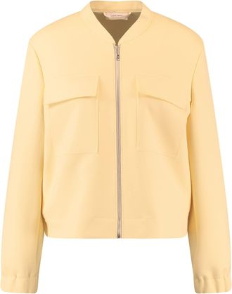 Gerry Weber Damen Blouson elastischer &Auml;rmelsaum, Langarm unifarben Vanilla 38