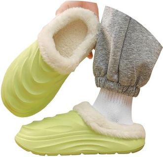 Generic Sabots dhiver classiques doubl&eacute;s de fourrure pour femme et homme - Int&eacute;rieur et ext&eacute;rieur - Doublure en polaire l&eacute;g&egrave;re - Pantoufles de travail douces 
