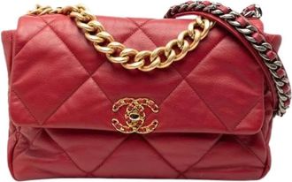 Chanel Sac bandouli&egrave;re grand mod&egrave;le 19 Pre-owned - Femme - Pre-owned - Rouge - Taille: ONE Size