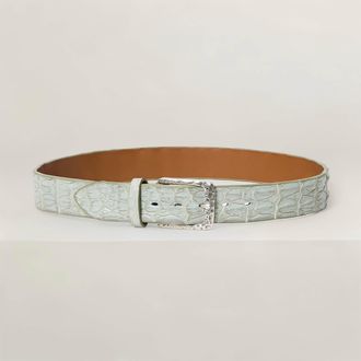 Reptiles House Outback - Gürtel aus Krokodilrückenleder 4 cm - Ice, Nathan