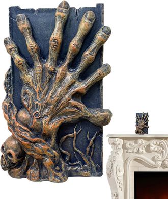 Generic Halloween-Buchstützen-Statue, gruselige Totenkopf-Buchstützen-Statue | Horror-Dekoration aus Kunstharz, kleines Ornament, Halloween-Zuhause zum Lesen,