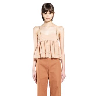Chlo&eacute; Sleeveless Ruffle Top