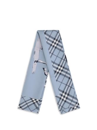 Burberry Mens Archive Knight Scarf Bank Blue Silk Scarfs