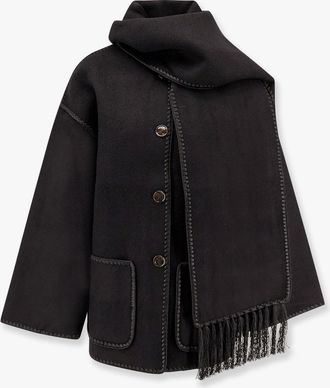 Toteme Embroidered Scarf Jacket in wool blend - TOTEME - gender_Woman