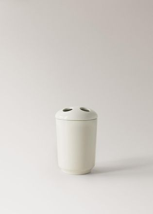 Mango Gobelet &agrave; brosse &agrave; dents en fa&iuml;ence blanc - Home - Taille unique - MANGO HOME