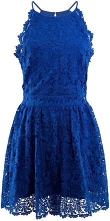 Trussardi Robe Courte en Dentelle - Femme - Robes - Bleu - Taille: 38 FR